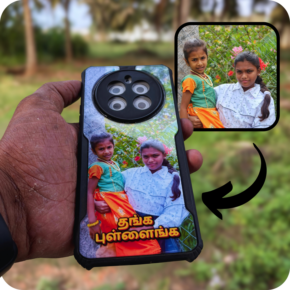 Customised Premium Acrylic Case bottom Text Sytle – 3D Case Makers