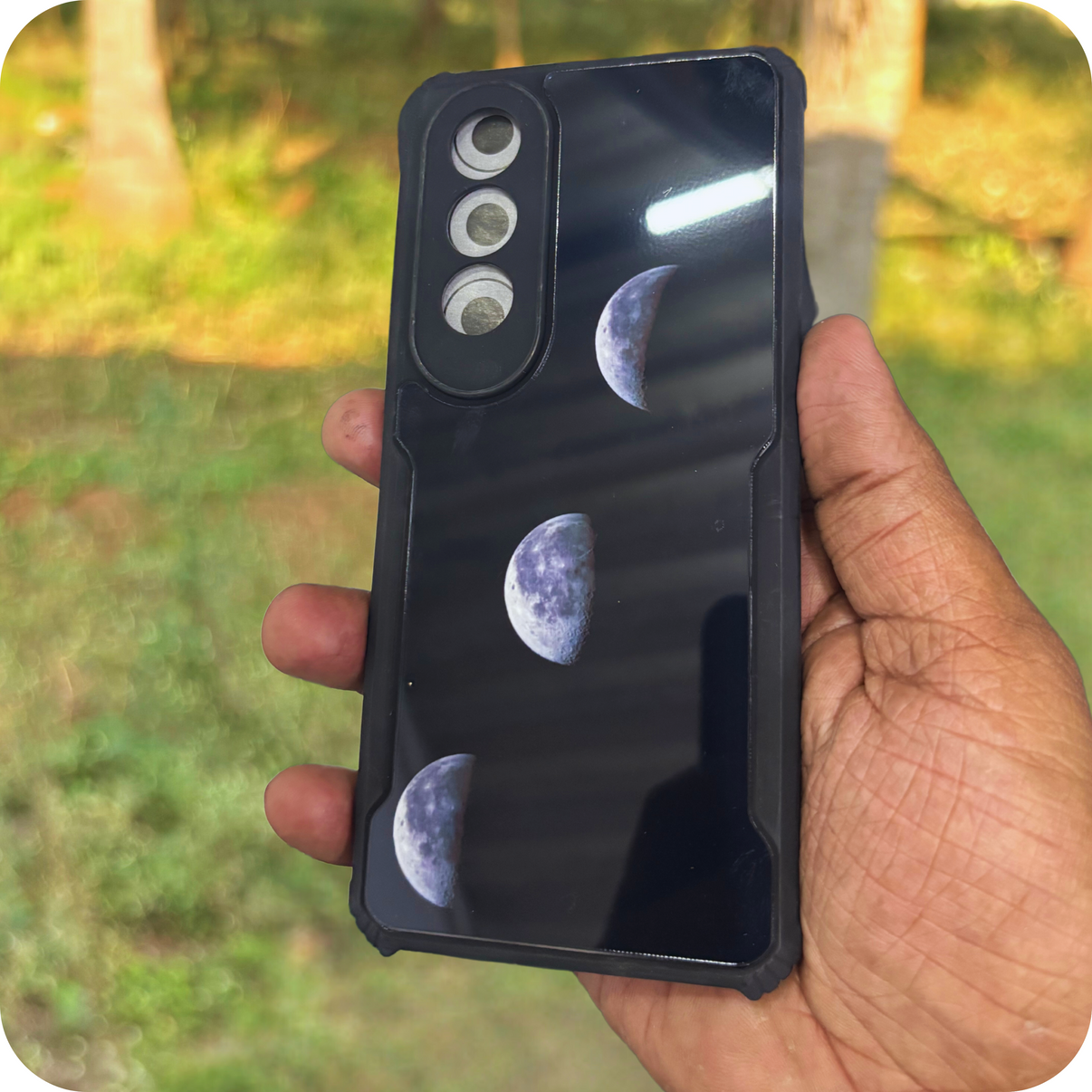 Acrylic Moon Case without text in 3 Moons – 3D Case Makers